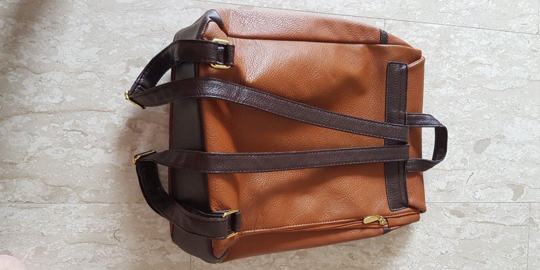 PU Leather Backpack A4 size, Women's Fashion, Bags & Wallets, Backpacks ...