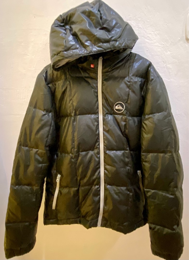 Quicksilver Hooded Puffer Jacket Large, Women's Fashion, Coats, Jackets ...