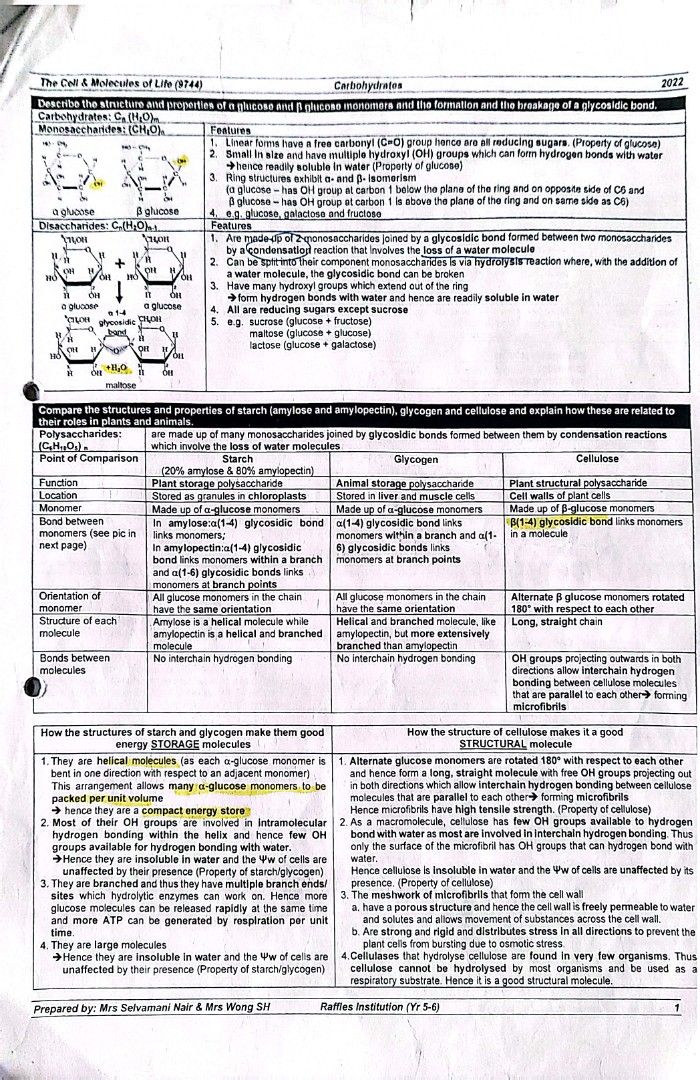 raffles institution h2 biology a levels softcopy notes, Hobbies & Toys ...