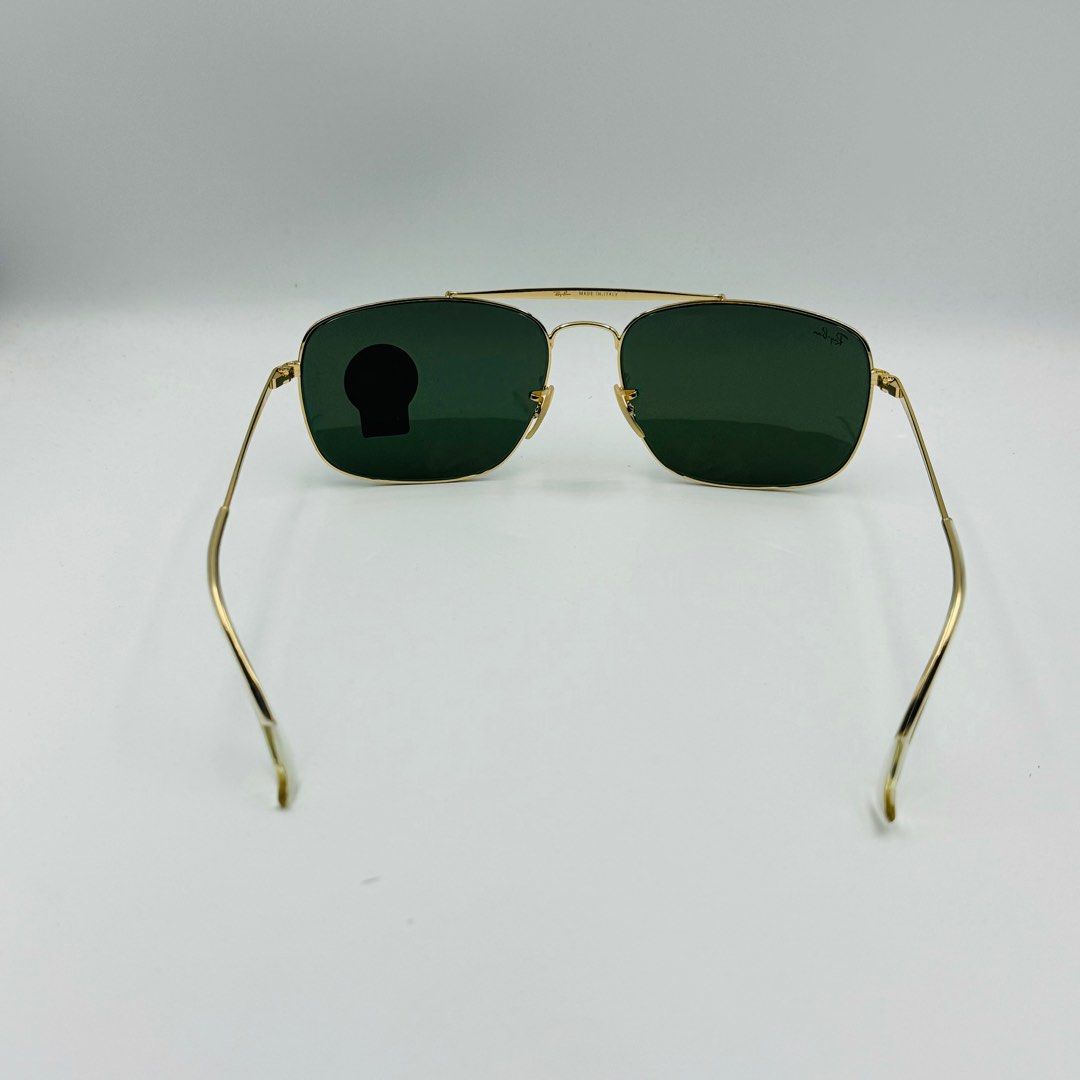 Rayban RB3560 001 The Colonel Gold w/ Green G-15, Men's Fashion ...