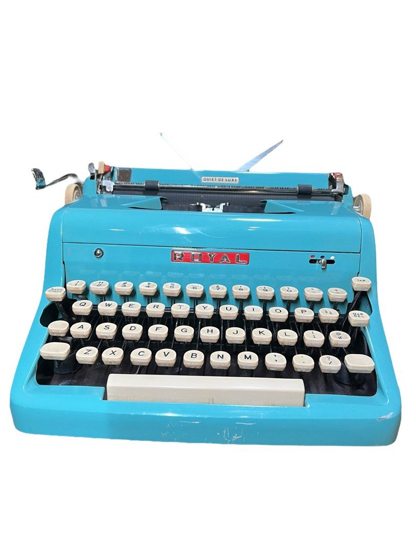 Royal quiet deluxe typewriter Teal, Hobbies & Toys, Memorabilia ...