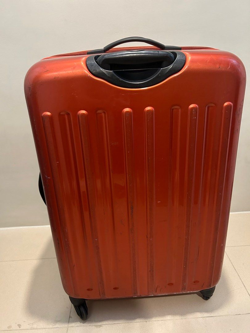 Samsonite XL Luggage Orange, Luxury, Bags & Wallets on Carousell