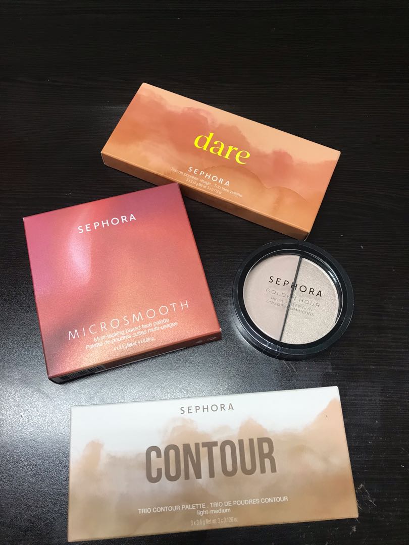 Sephora highlighter , contour , microsmooth palette and dare, Beauty ...