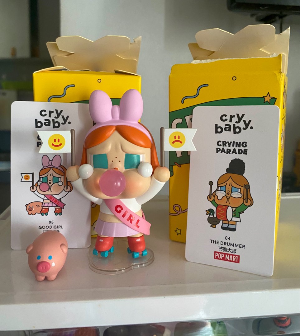 SET SALE: Crybaby Crying Parade X Good Girl The Drummer Popmart ...