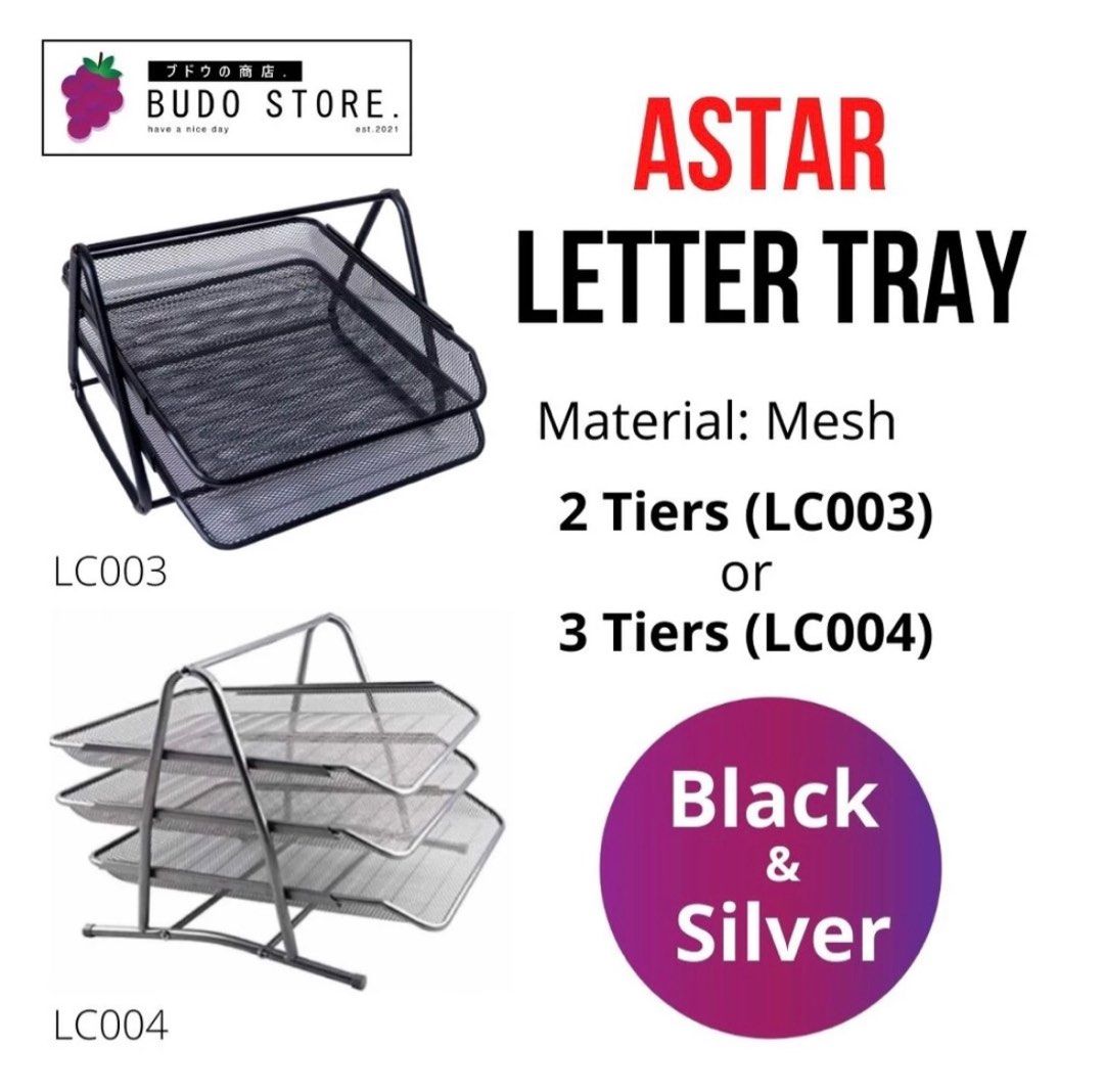 Silver 3 Tier Letter Tray | Paper Tray, Furniture & Home Living, Home ...