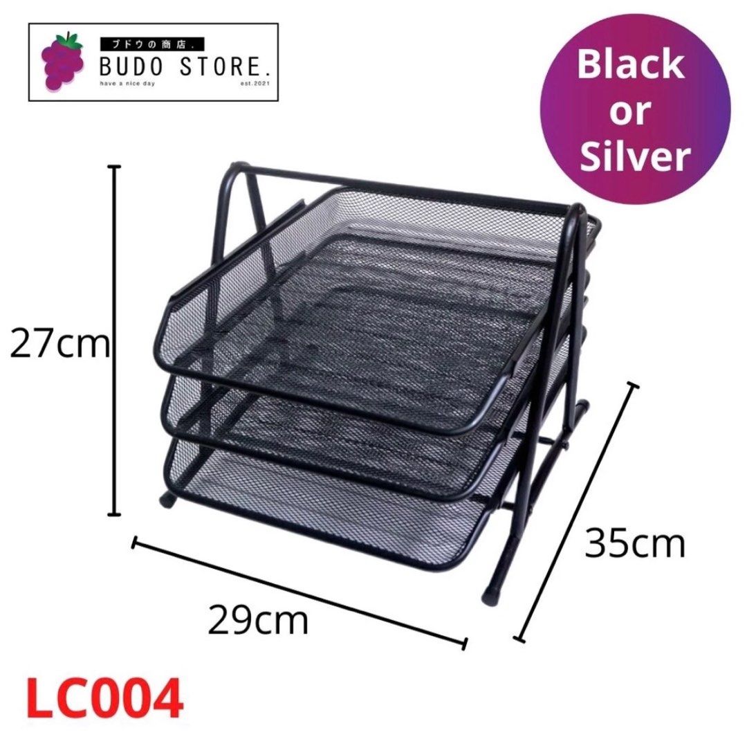 Silver 3 Tier Letter Tray | Paper Tray, Furniture & Home Living, Home Improvement & Organisation ...