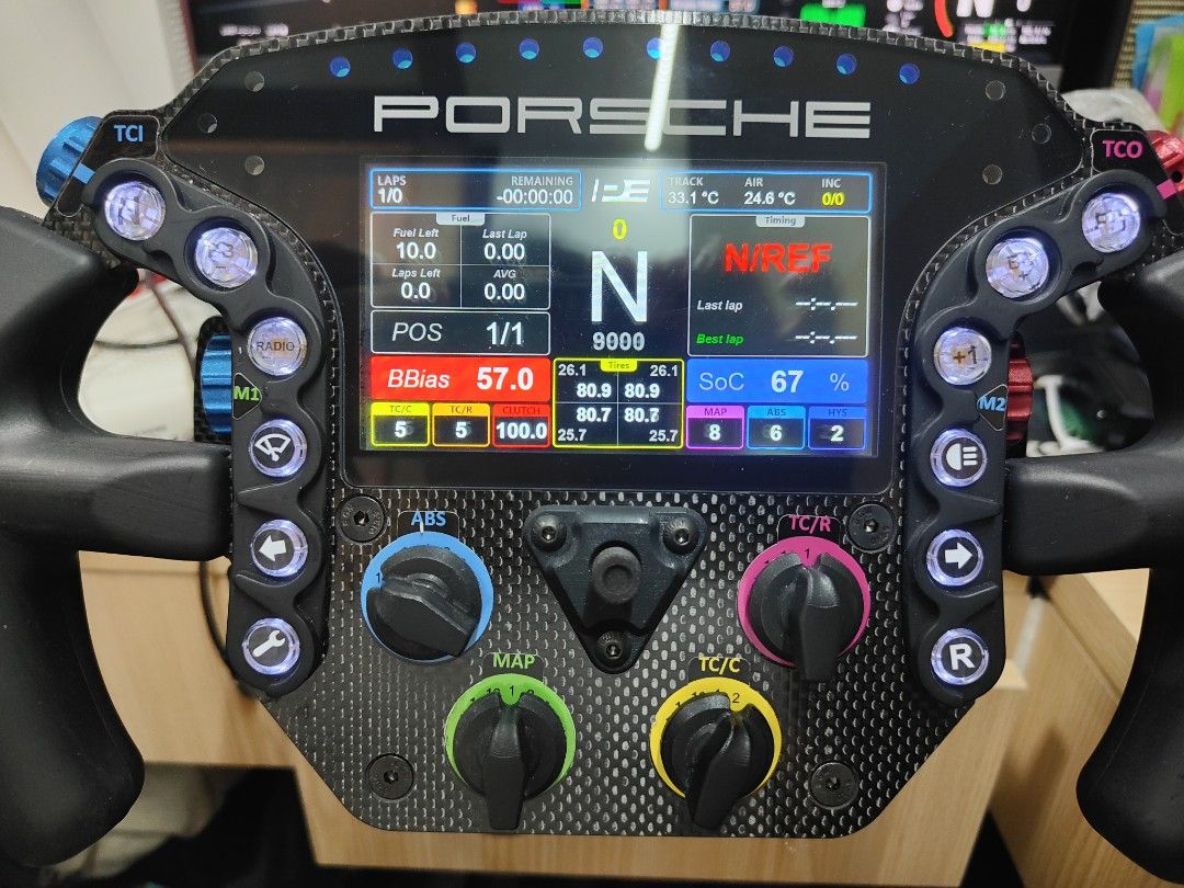 Sim racing steering wheel DIY Porsche GTE Pro V2, 電子遊戲, 遊戲機配件, 手掣 ...