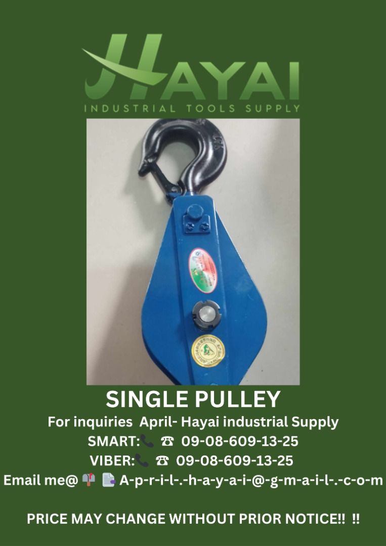 Single pulley, Commercial & Industrial, Construction Tools & Equipment ...