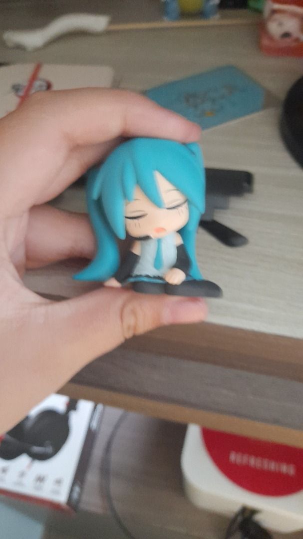 Sleeping miku gacha figure, Hobbies & Toys, Toys & Games on Carousell
