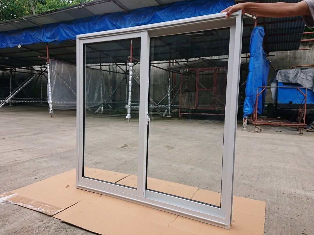 Sliding Window tempered glass powdered white 1.2 x 1.2 and 1.2 x 1.6 ...
