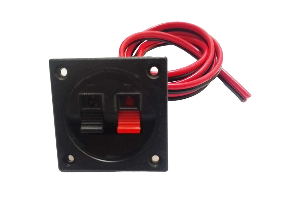 SPEAKER TERMINAL CLIP, 2x2inc 2-PIN SQUARE EXPRESS SPRING CLIP TYPE to ...