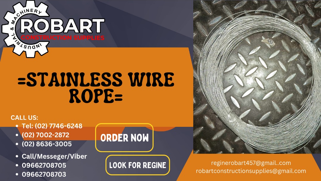 =STAINLESS WIRE ROPE=, Commercial & Industrial, Construction Tools ...