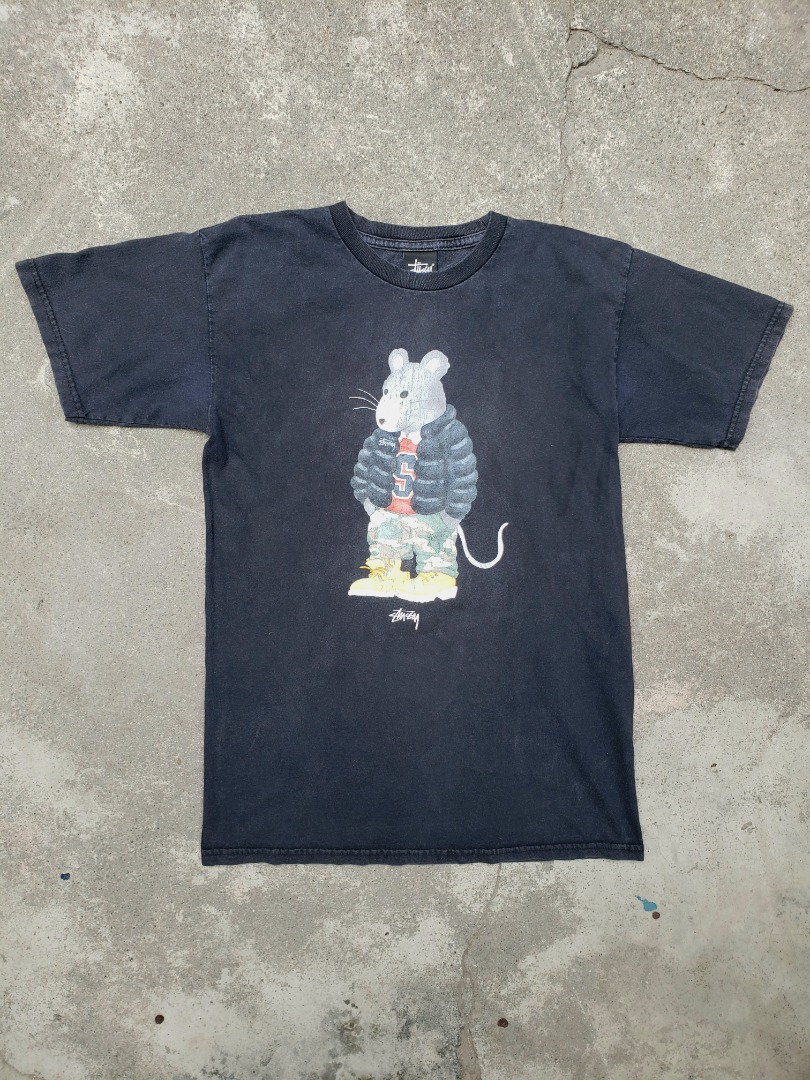 Stussy thug rat tee, Men's Fashion, Tops & Sets, Tshirts & Polo Shirts on Carousell
