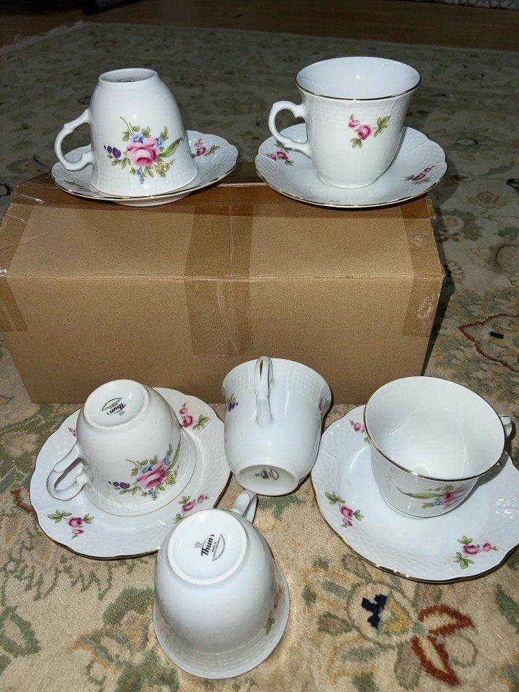 TEA/COFEE SET BOHEMIAN PORCELAIN, Furniture & Home Living, Kitchenware ...