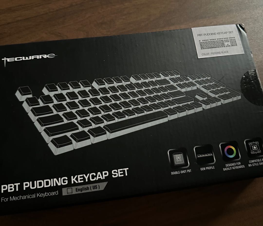 Tecware PBT Pudding Keycaps (Black/White available), Computers & Tech ...