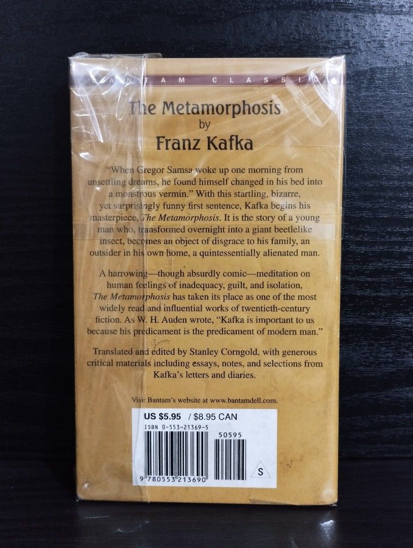 The Metamorphosis by Franz Kafka, Hobbies & Toys, Books & Magazines ...