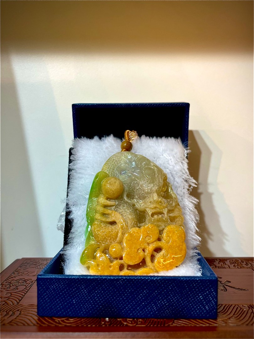 Tricoloured Jade Amulet, Luxury, Accessories on Carousell
