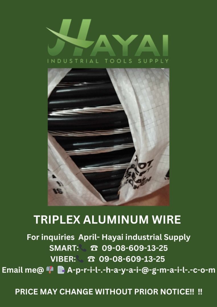 Triplex aluminum wire, Commercial & Industrial, Construction Tools ...