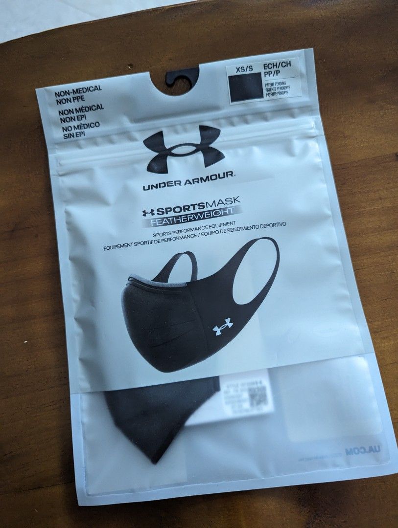 Under Armour Sports Mask (2 Purple, 1 Black), Health & Nutrition, Face ...