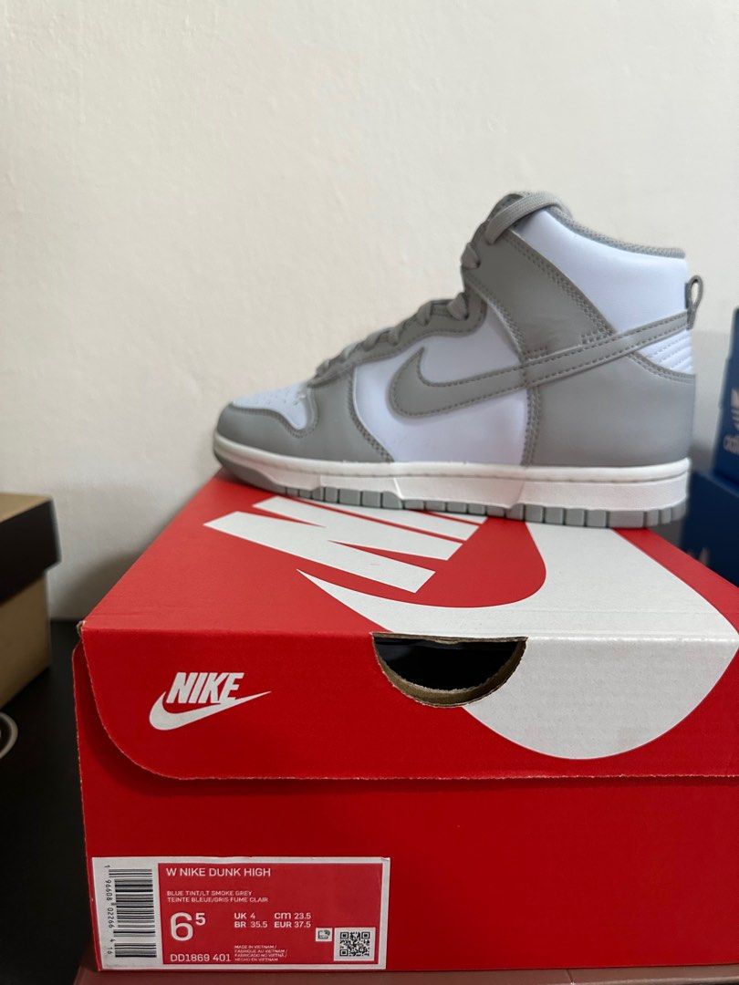 (US 6.5w/5m) Nike Dunk High Cut Top Wolf Smoke Grey Blue Tint Summit ...