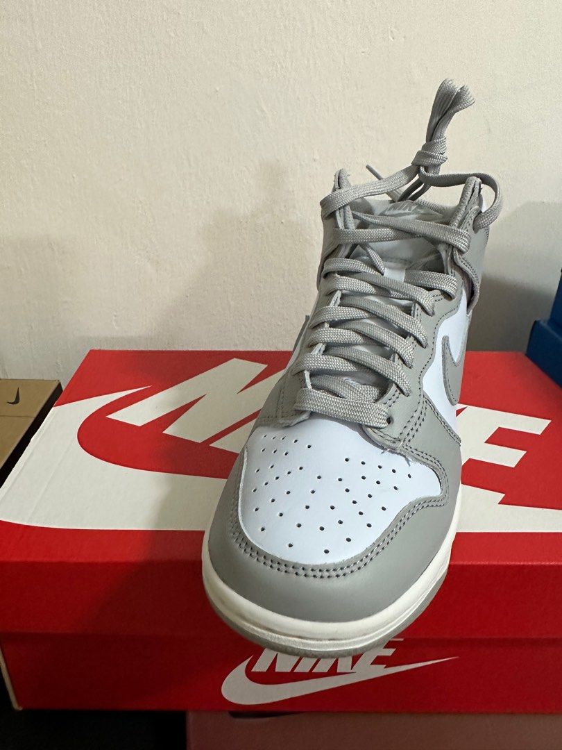 (US 6.5w/5m) Nike Dunk High Cut Top Wolf Smoke Grey Blue Tint Summit ...