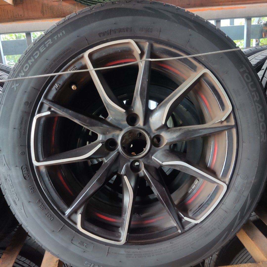 Used 15 inch Sport rims with tyres, Car Accessories, Tyres & Rims on ...