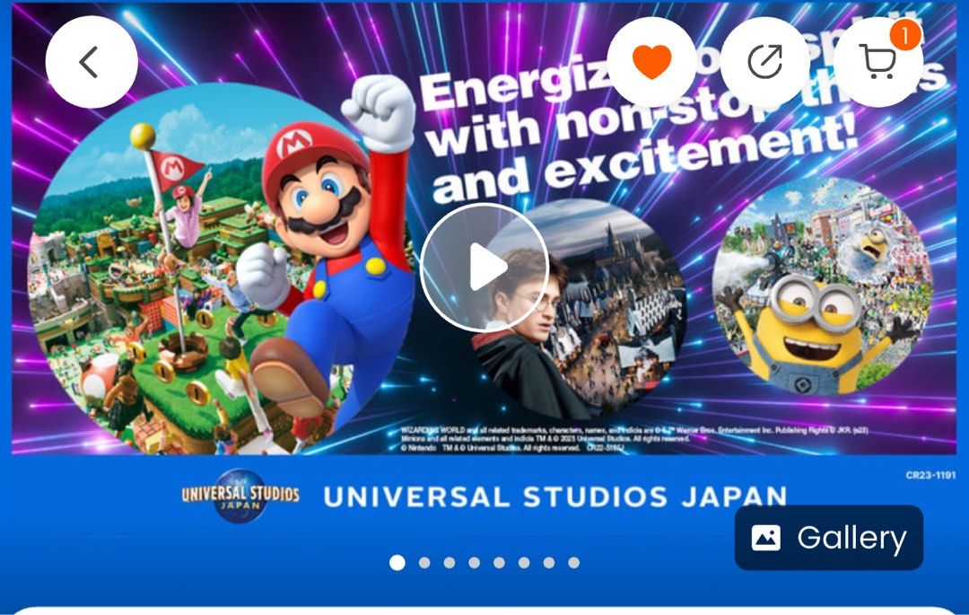 USJ studio tickets for 3 adults and 1 child, Tickets & Vouchers ...