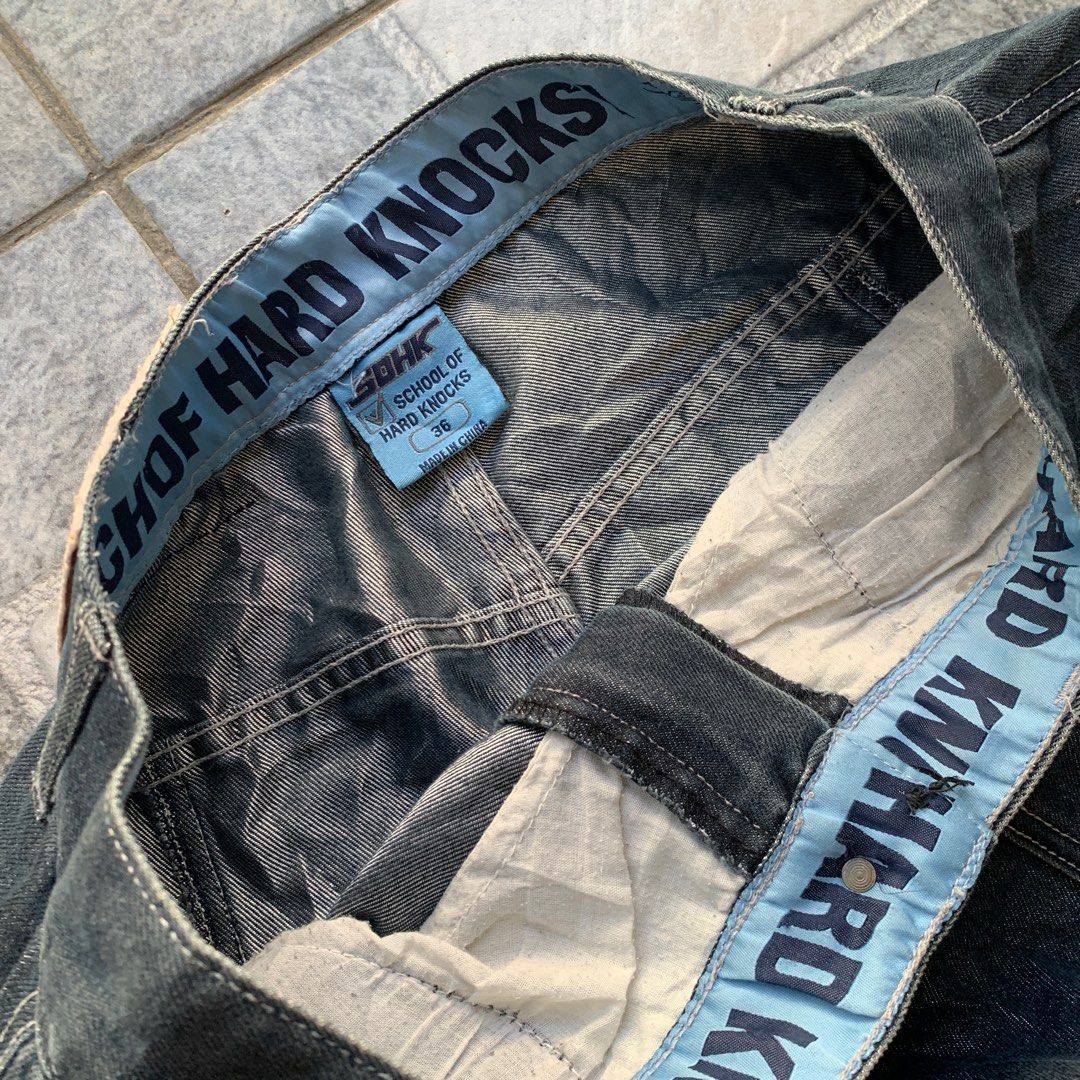 Vintage School of Hard Knocks Baggy Denim Pants SOHK, Men's Fashion ...