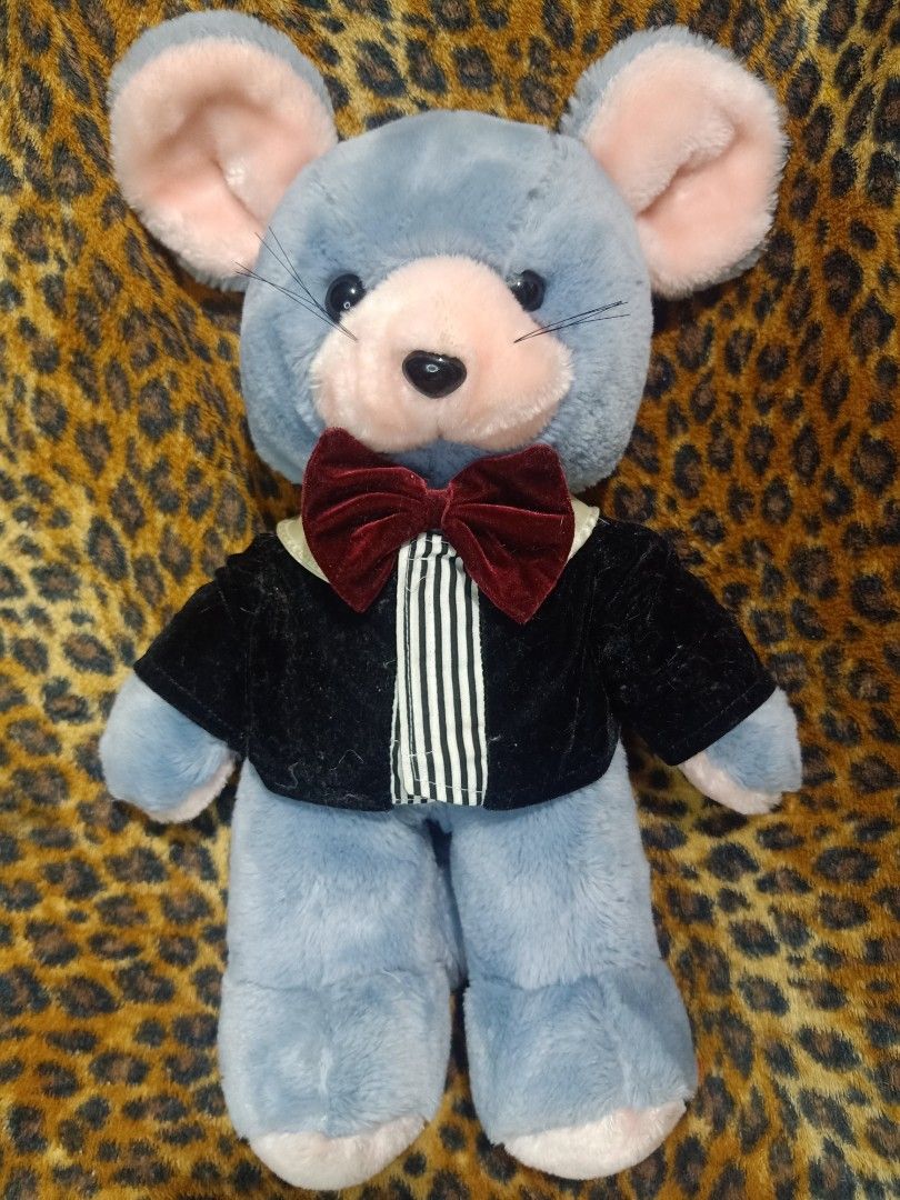 VINTAGE SUPER LARGE MOUSE / RAT IN TUXEDO PLUSH TOY (Made in Korea ...