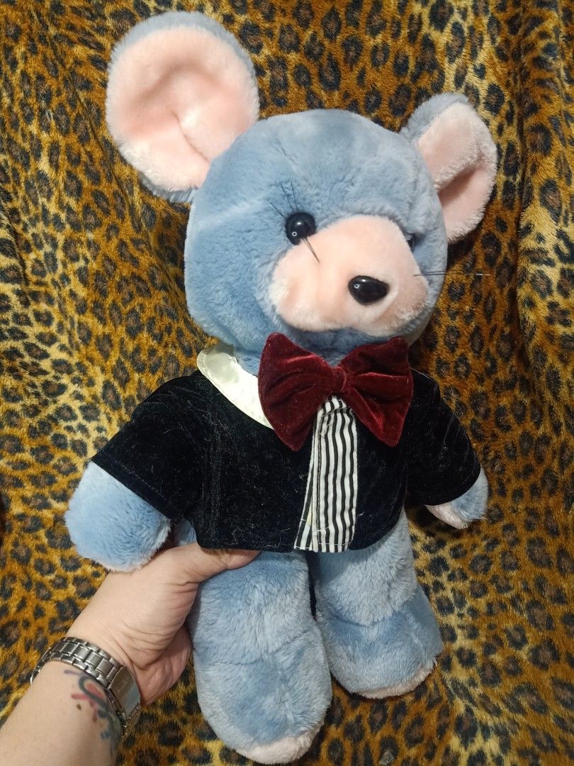 VINTAGE SUPER LARGE MOUSE / RAT IN TUXEDO PLUSH TOY (Made in Korea ...