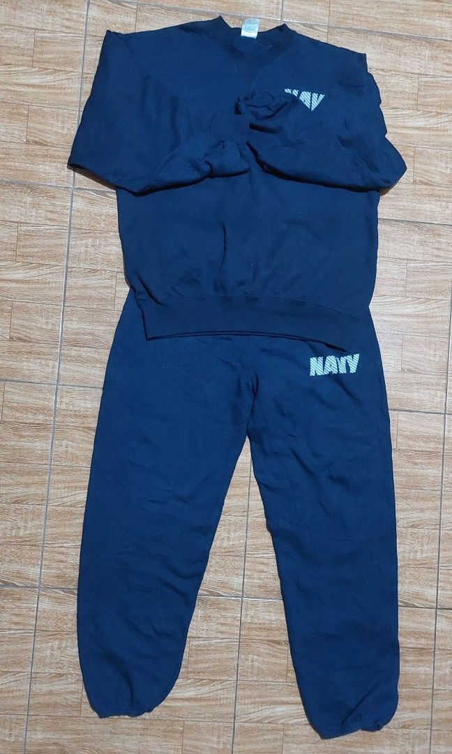 Vintage US Navy PT Tracksuit, Men's Fashion, Activewear on Carousell