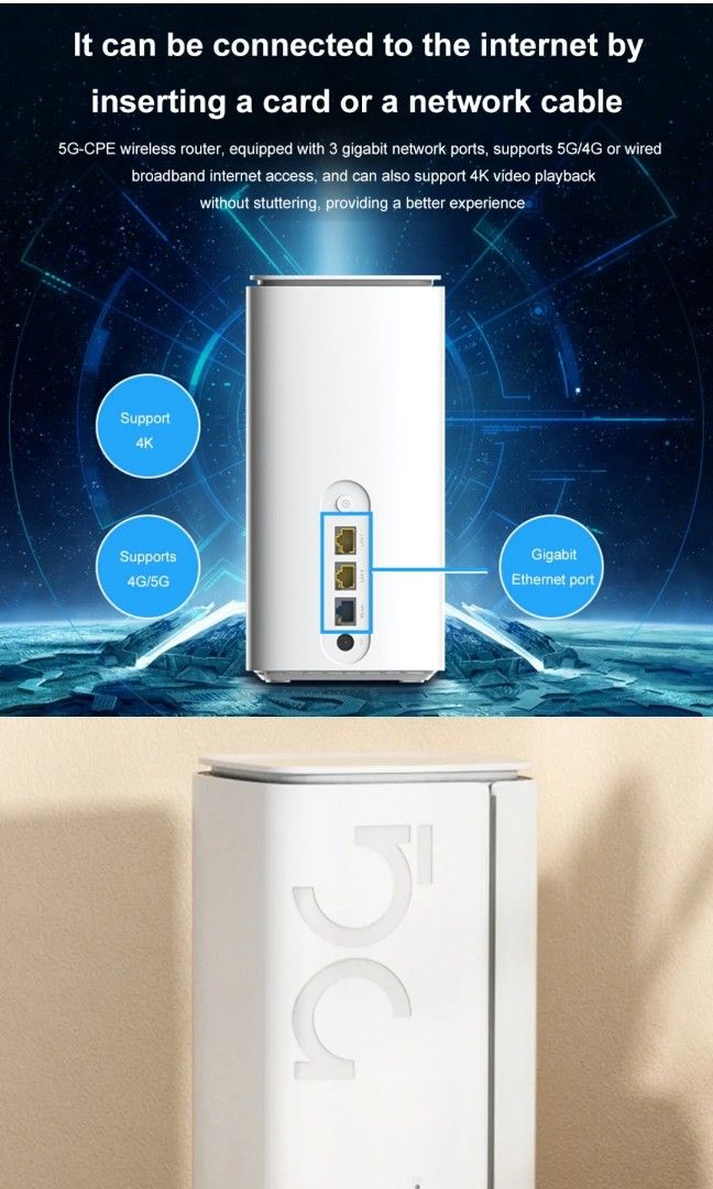 WEYCH 5g CPE SIM card router, Computers & Tech, Parts & Accessories ...