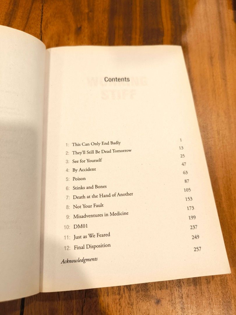 Working Stiff Book By Judy Melinek T J Mitchell, Hobbies & Toys, Books ...