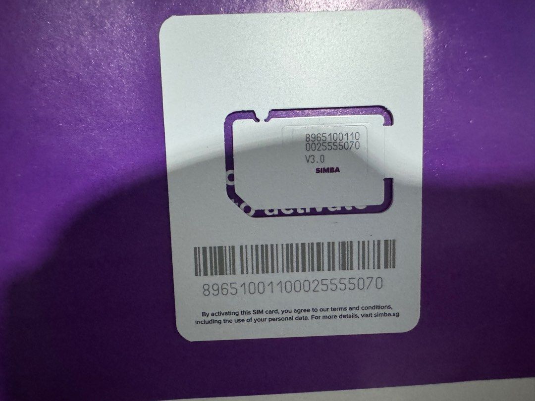 WTS NEW Simba 100gb sim only SIM card lucky number, Mobile Phones ...