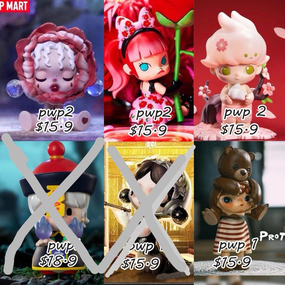 WTS SKullpanda Hirono Spot light little zombie Sweet bean popmart dimoo ...