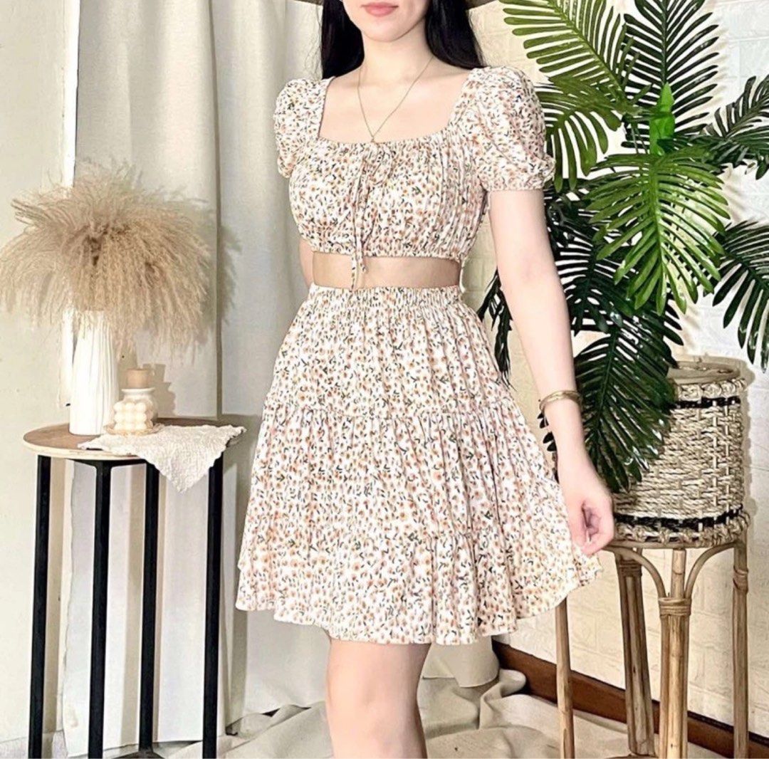 Yellow Floral Coordinates, Women's Fashion, Dresses & Sets, Sets or ...