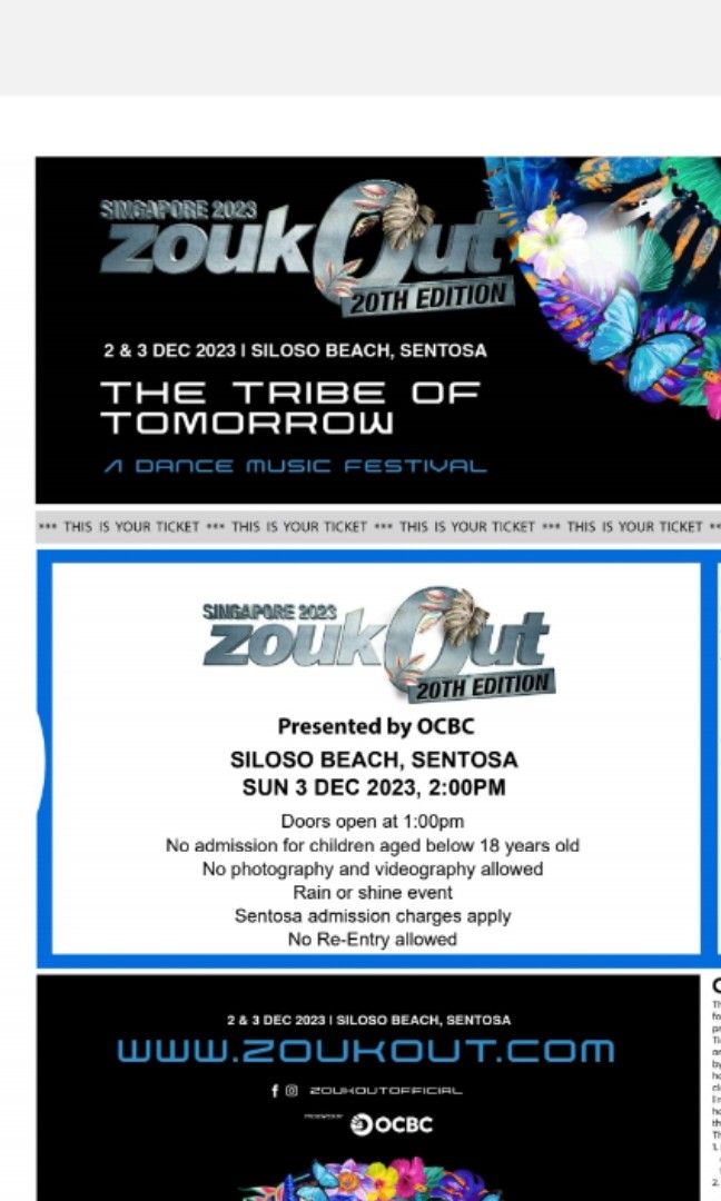 Zoukout day 2 ticket, Tickets & Vouchers, Event Tickets on Carousell