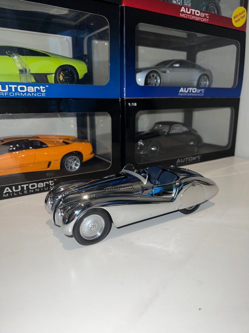 1/18 Autoart BMW 328 Streamline Roadster Mille Miglia 1940 Chrome ...