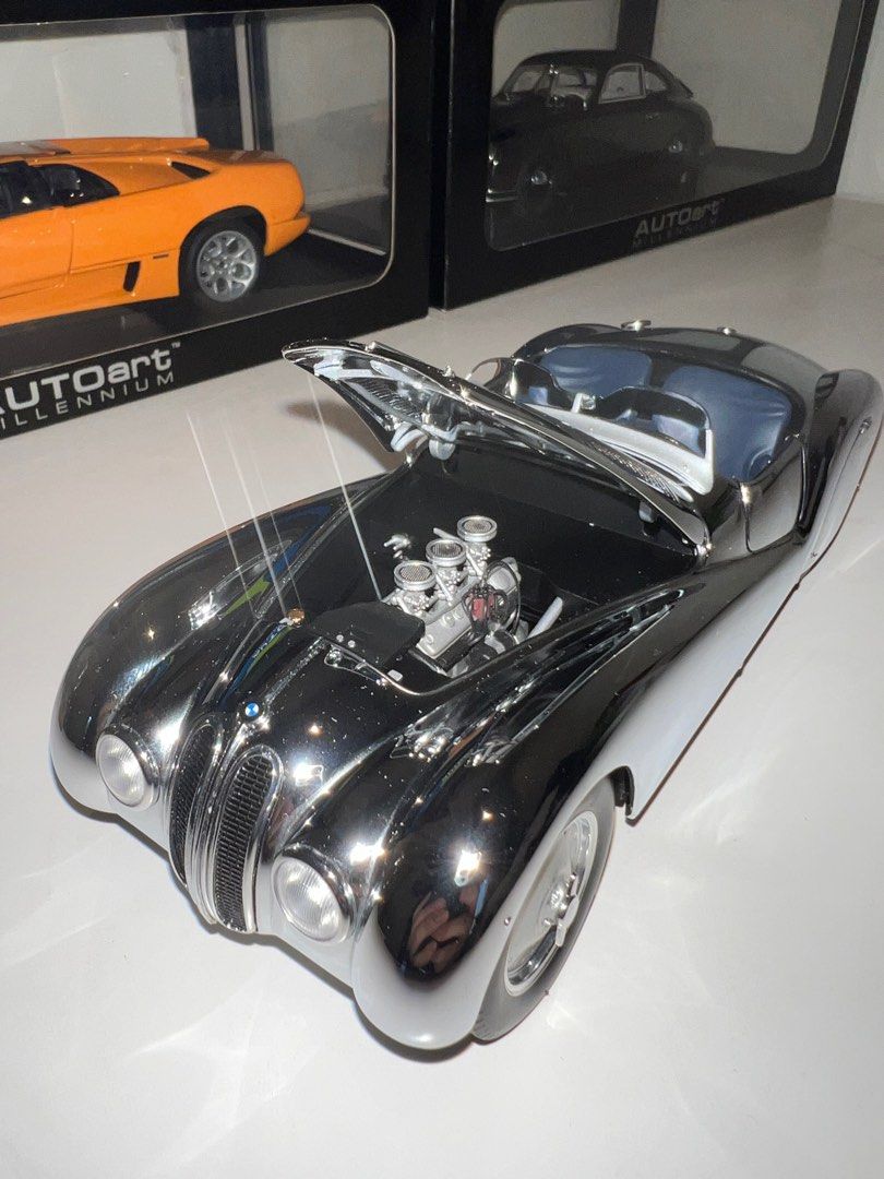 1/18 Autoart BMW 328 Streamline Roadster Mille Miglia 1940 Chrome ...