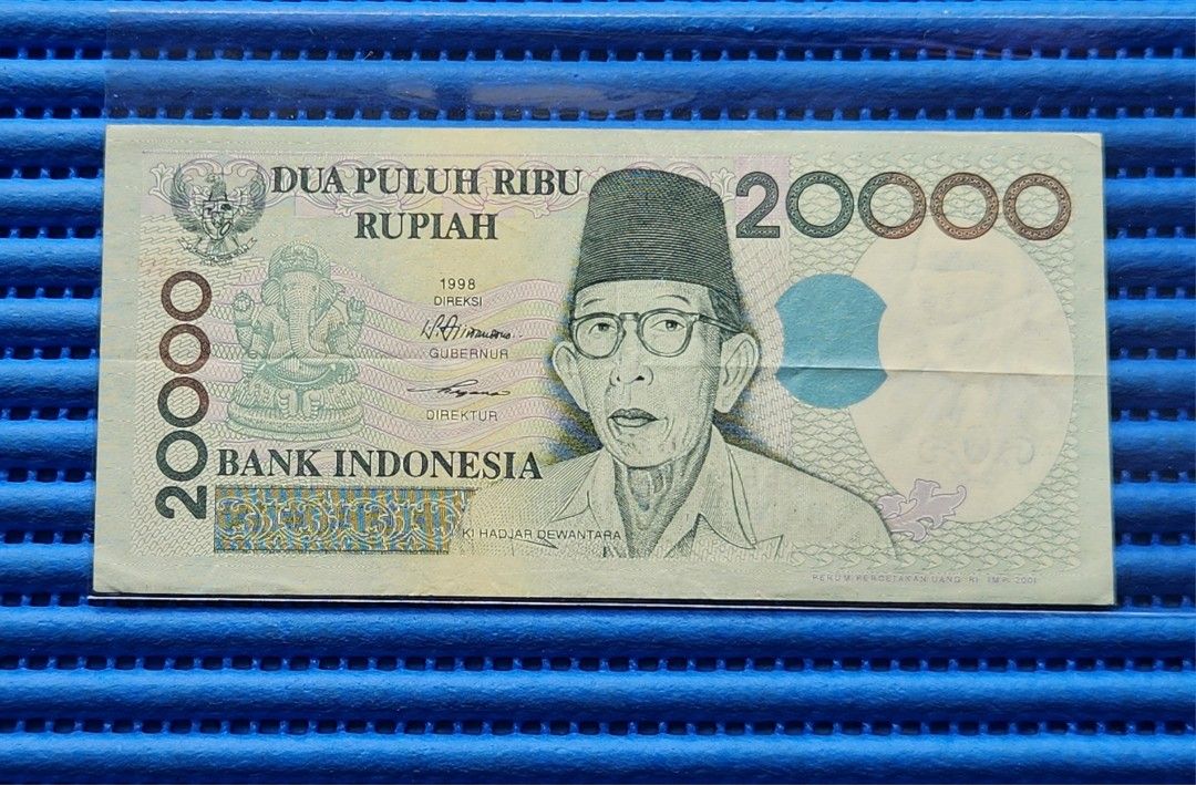 1998 Bank Indonesia 20000 Rupiah Ganesha Note CSL 165584 Indonesian ...