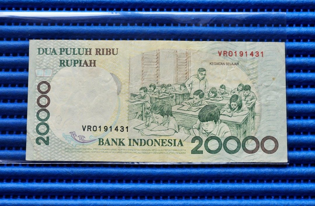 1998 Bank Indonesia 20000 Rupiah Ganesha Note VRO 191431 Indonesian ...