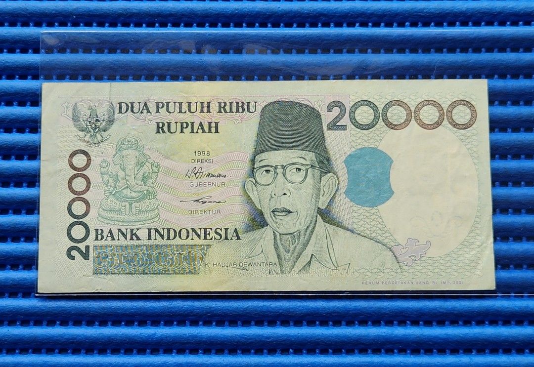 1998 Bank Indonesia 20000 Rupiah Ganesha Note VRO 191431 Indonesian ...