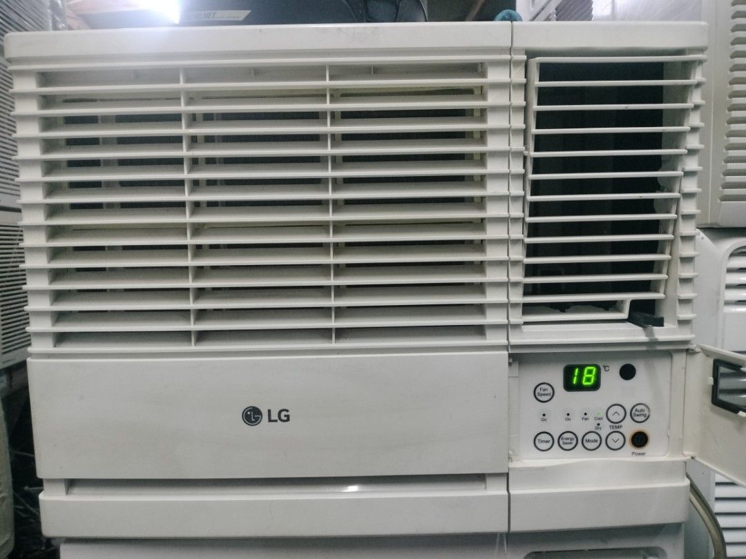 1HP LG WITH REMOTE INVERTER GRADE AIRCON WINDOW TYPE, TV & Home Appliances, Air Conditioning and ...