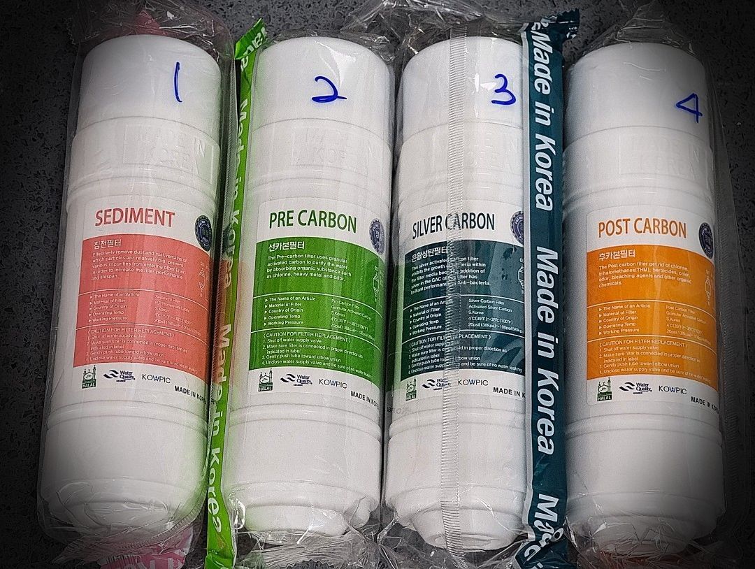8" Halal Korean Water Filter Cartridges ( U-Type, Set of 4), TV & Home ...