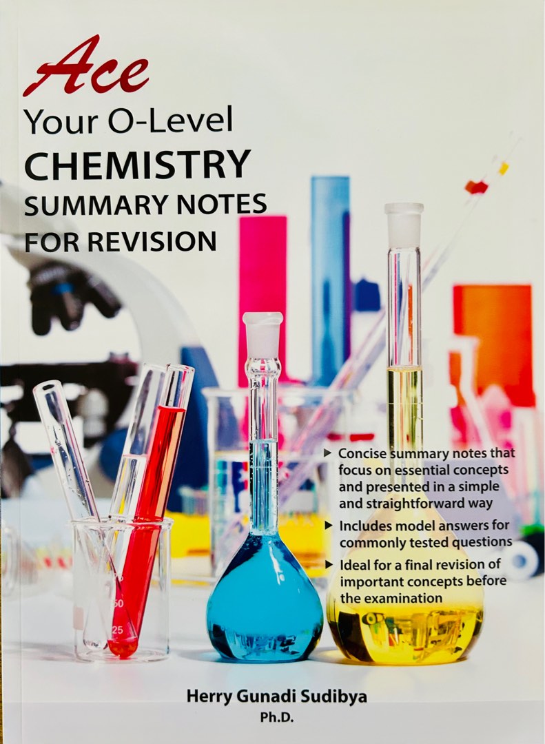 Ace your O level Chemistry Summary Notes for Revision, Hobbies & Toys ...