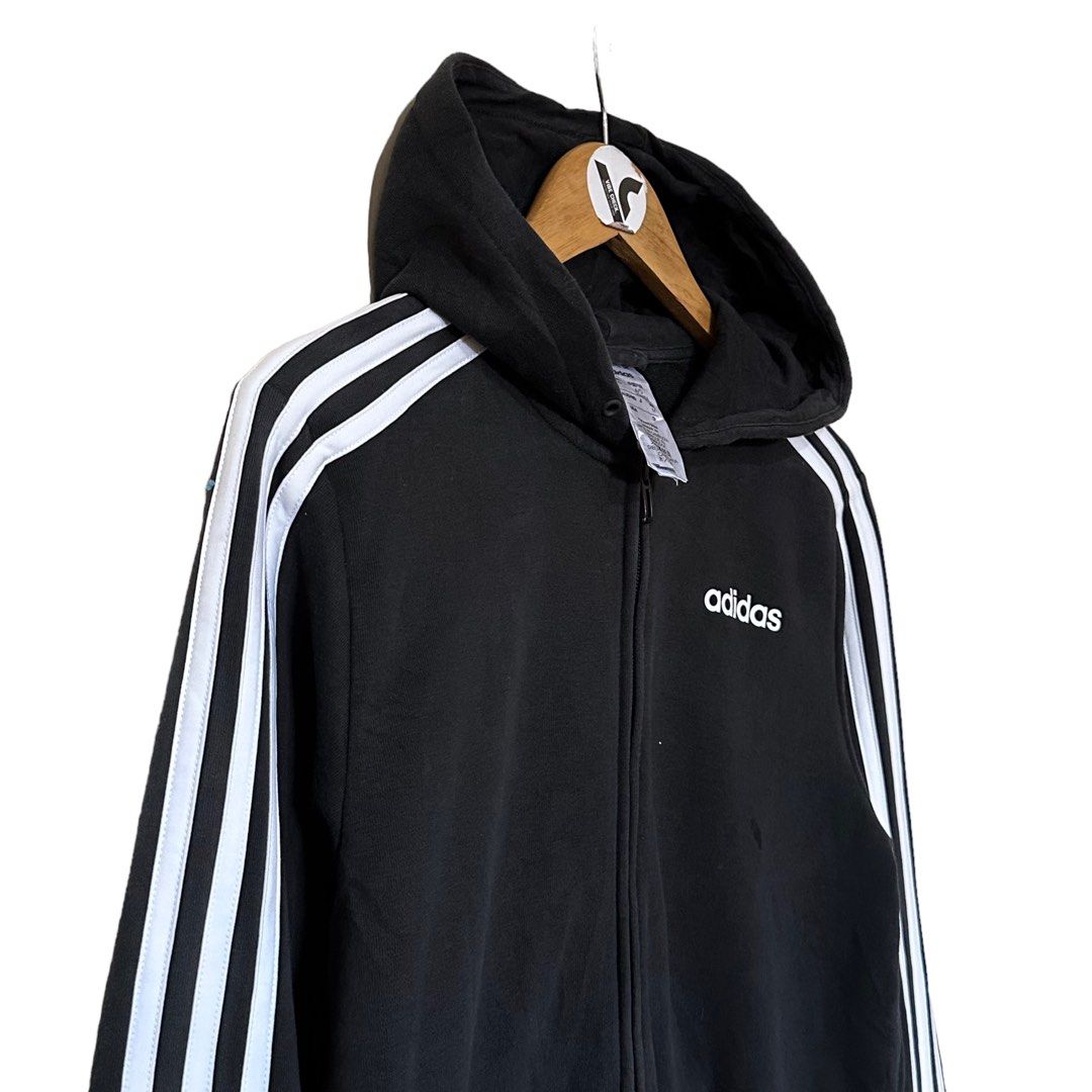 Adidas Side Logo Black Hoodie, Men's Fashion, Tops & Sets, Hoodies on ...