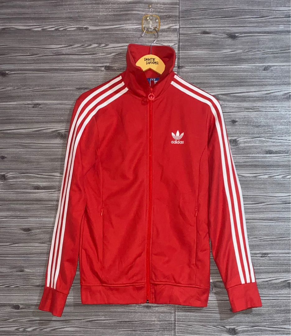 ADIDAS TRACK JACKET RED, Men's Fashion, Coats, Jackets and Outerwear on ...