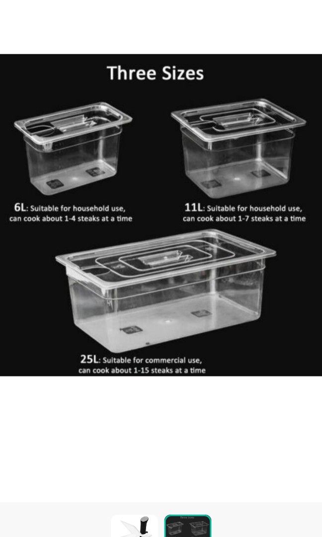 Anova clear sous vide container, TV & Home Appliances, Kitchen ...
