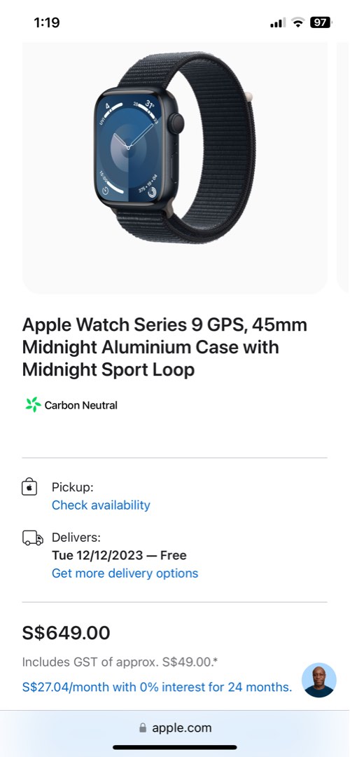 Apple Watch Series 9 (BNIB), Mobile Phones & Gadgets, Wearables & Smart ...