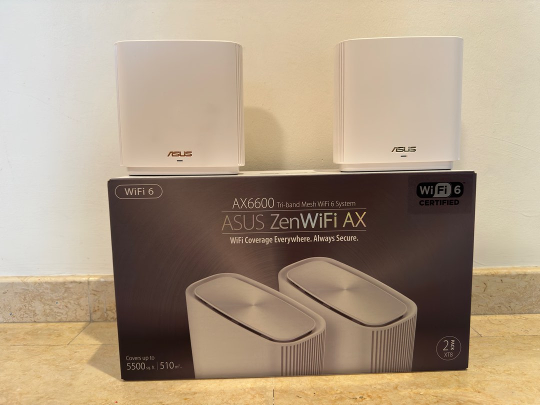 Asus XT8 Router AX6600 2 Pack White, Computers & Tech, Parts ...